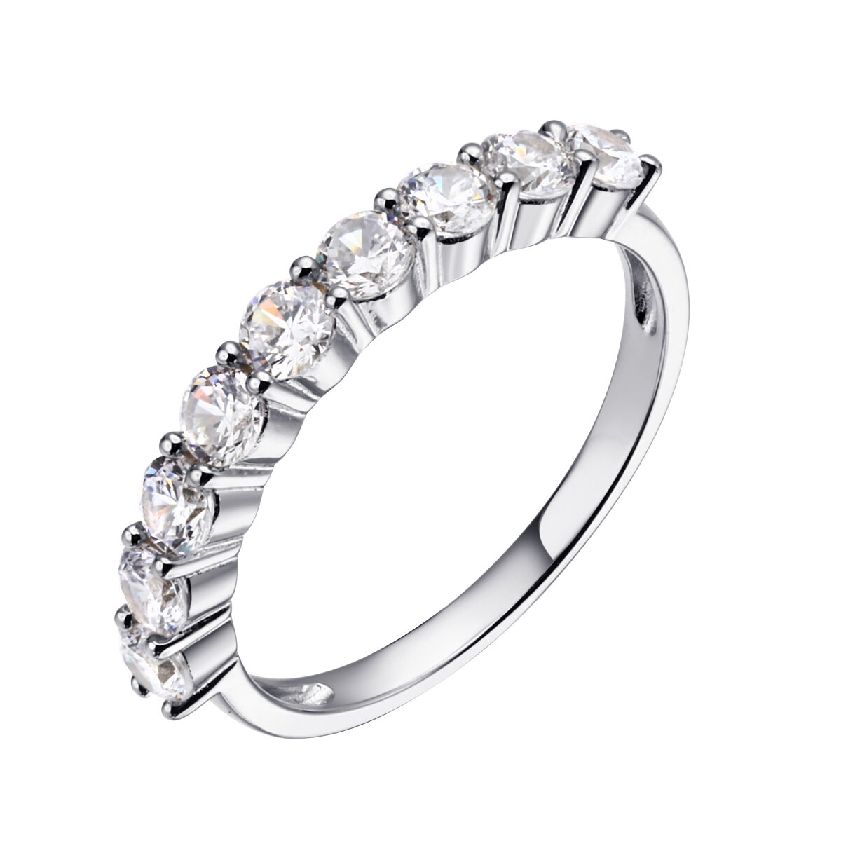 Кольцо, серебро, 925 проба, фианит