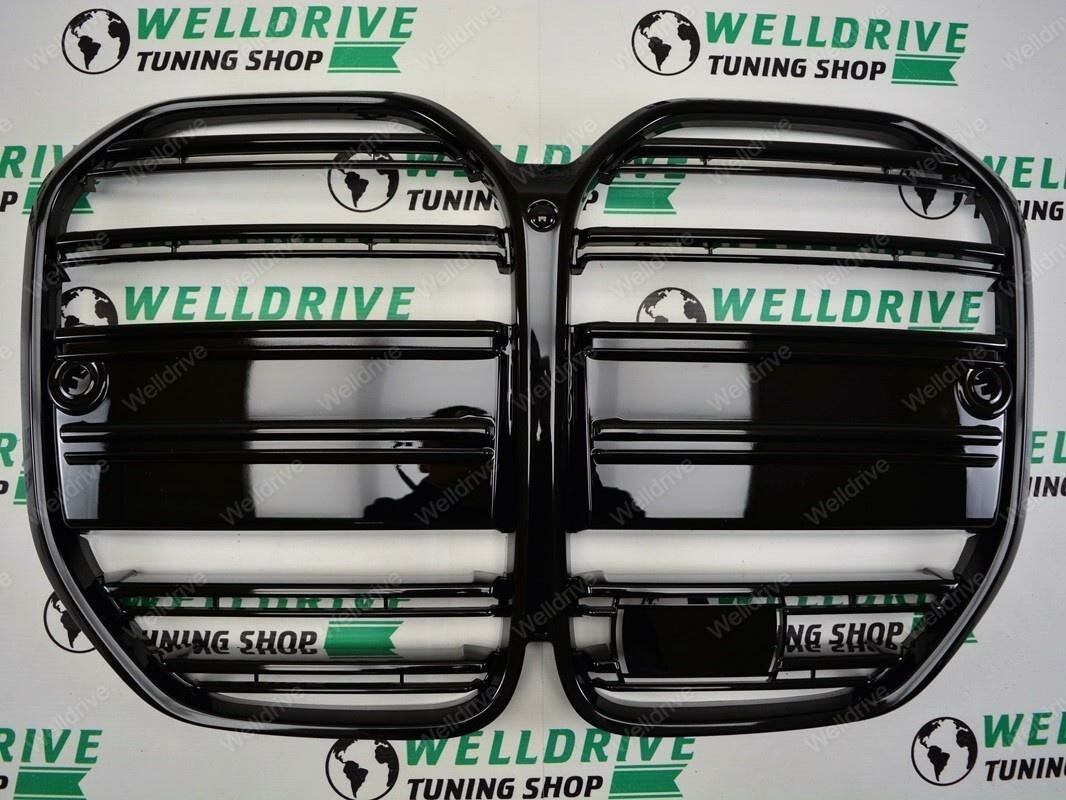 Решетка радиатора BMW 4-series G22 G23 стиль M4 черный глянец