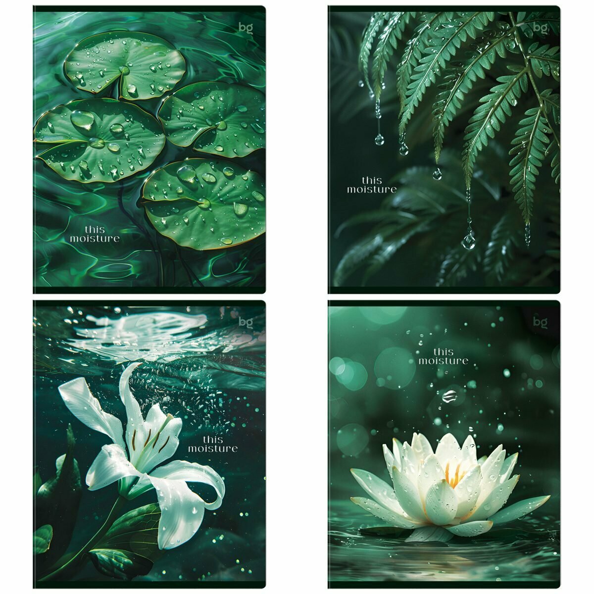 Тетрадь общая 48л, А5 BG "Harmony" (клетка, скрепка, матовая ламинация, тиснение фольгой, с форзацем (Т5ск48_лм_тф 64169), 4шт.