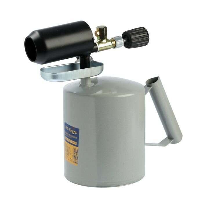 Лампа паяльная Тундра металлическая с зауженным эжектором, расход