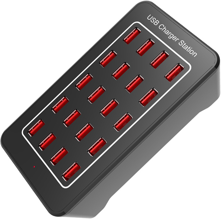 Зарядная станция PALMEXX YFY-A73 20*USB (5V-2.4A), 100W, цвет чёрный