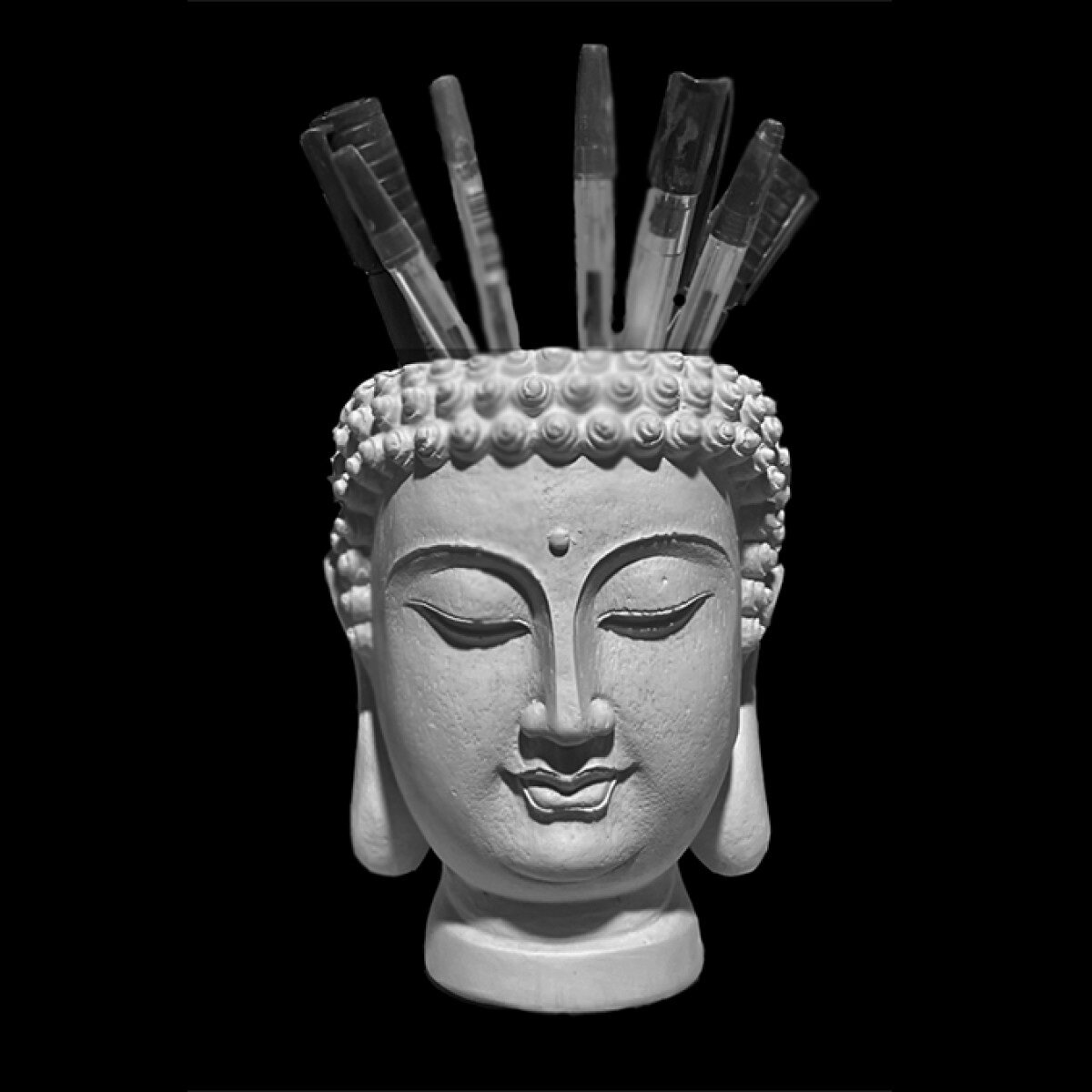 Гипсовое кашпо "Будда малый", 10*11*13 см, Мастерская Экорше