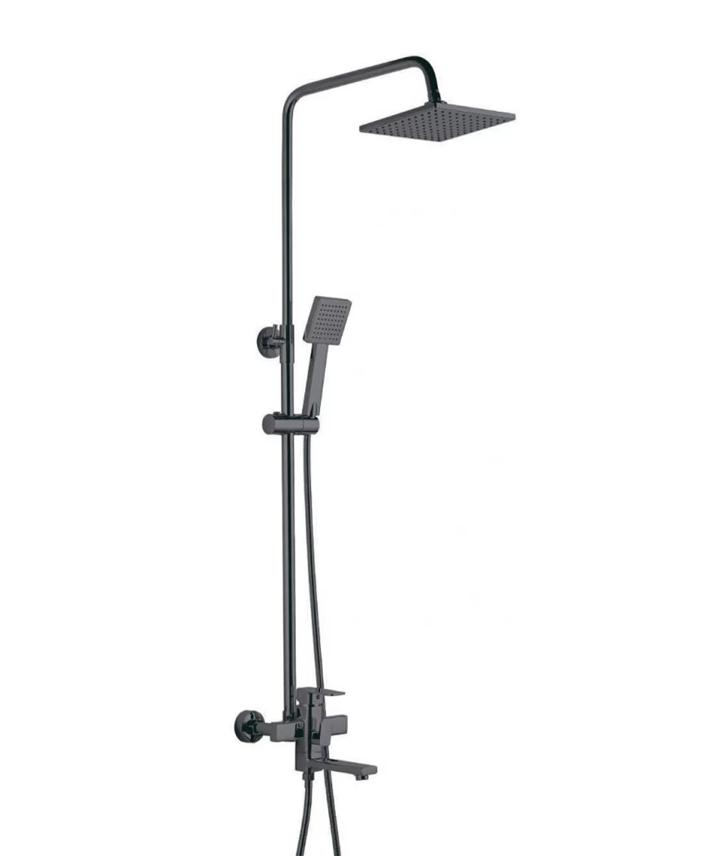 Душевой комплект из латуни с тропическим душем VIEIR V113562-G цвет графит