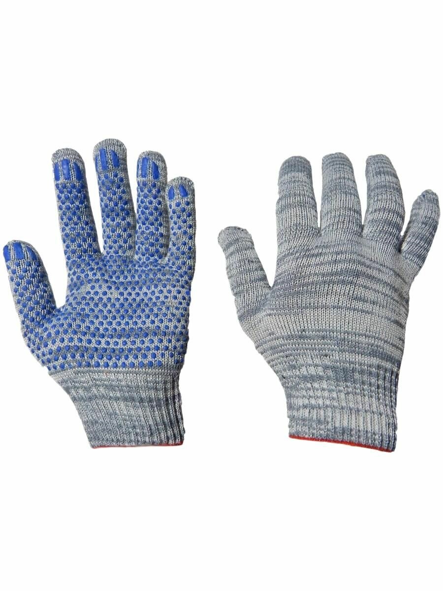 Перчатки хозяйственные ХБ с ПВХ защитные, 1 пара