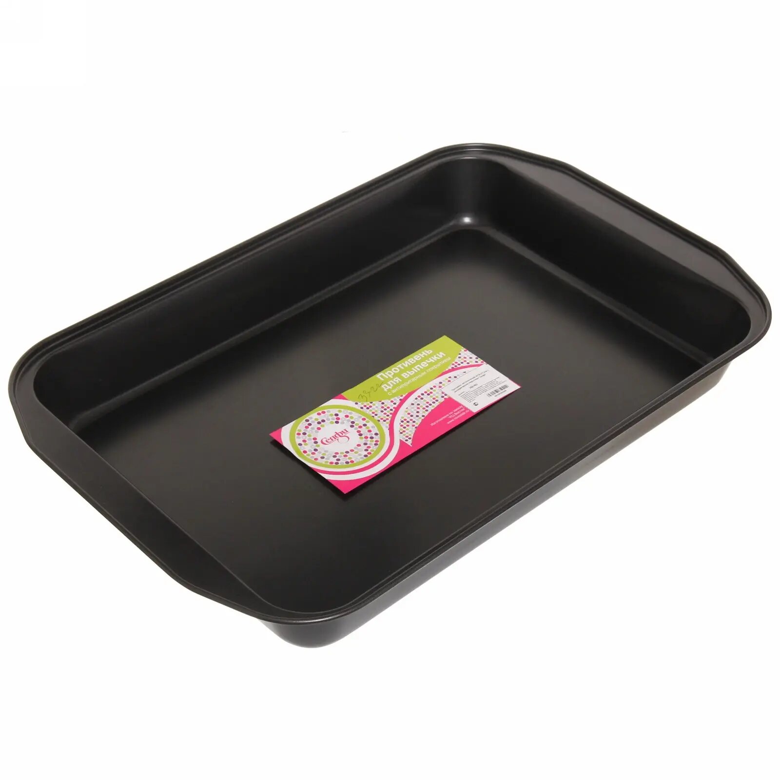 Противень металлический 44х28,5х5,5см с антипригарным покрытием «Селфи», удобный и прочный