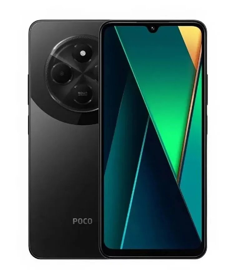 Смартфон Xiaomi POCO C75 4G 6/128Gb (Helio G81 Ultra) Black (черный) EAC