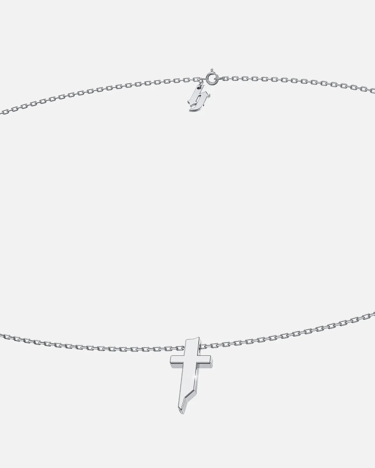 Крестик, серебро, 925 проба, родирование