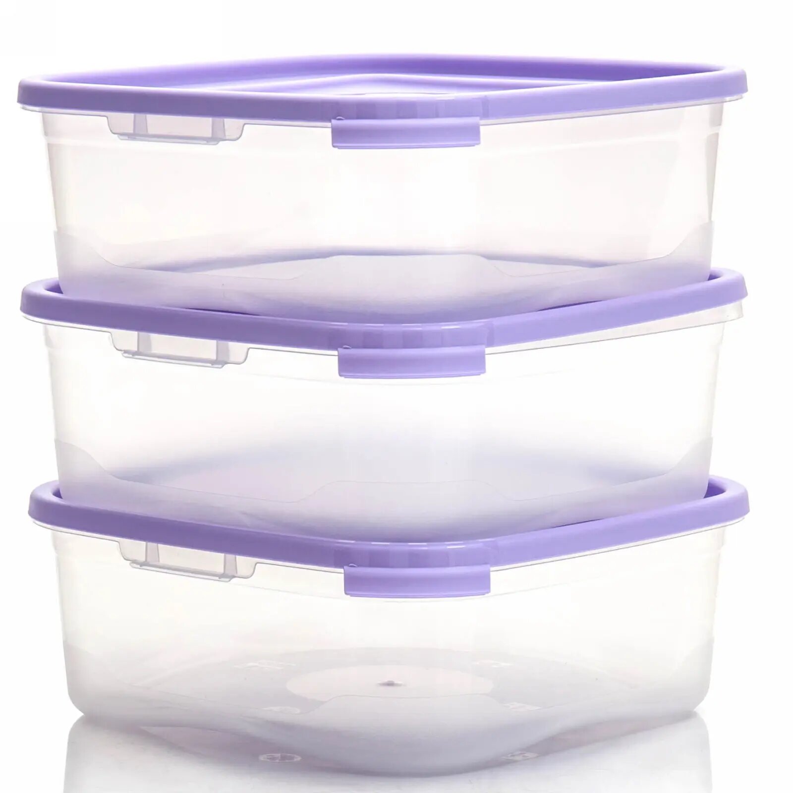 Контейнеры пластиковые 1,4л, 3шт, герметичные, для хранения продуктов