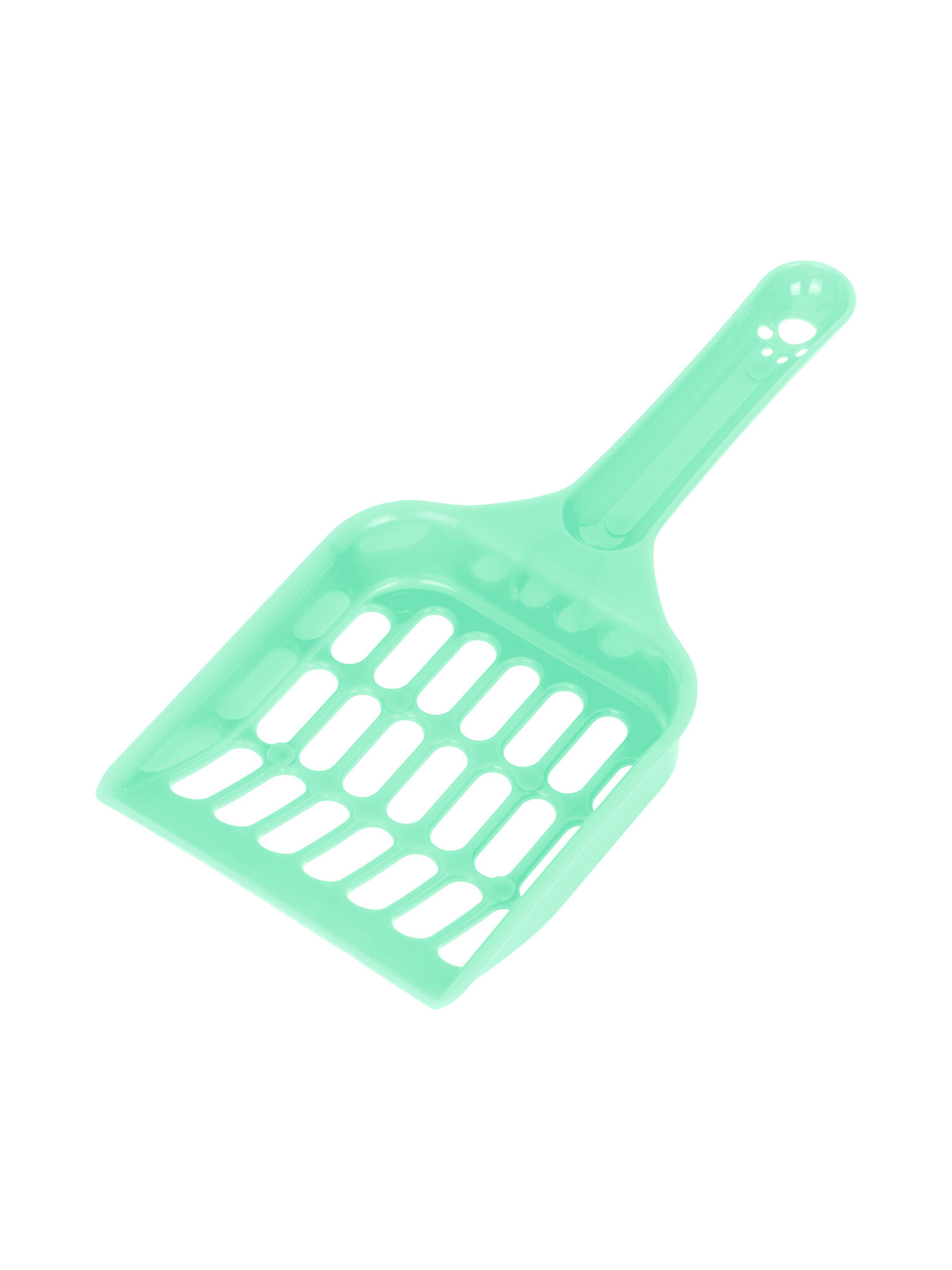 Совок для лотка, для кошачьего туалета с отверстиями Zoo One, 20*9*2,5 см, зеленый, P136-01