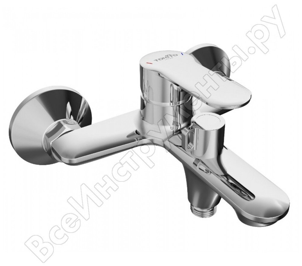 Смеситель для ванны Tokito Kanda хром однорычажный с коротким изливом с лейкой (TOK-KAN-1014)