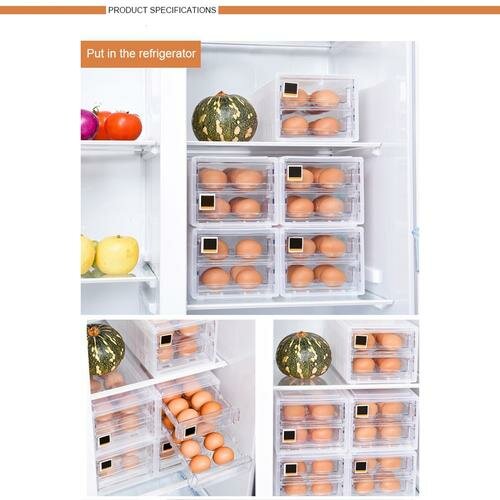 Кухонная коробка для яиц 24 коробки для яиц контейнер для пищевых продуктов коробка для приема двухслойная многофункциональная коробка для яиц