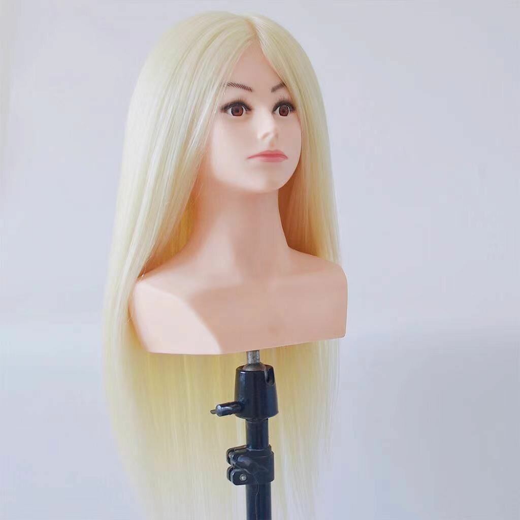 Голова манекен для причесок учебная парикмахерская 80% Чистый человек.