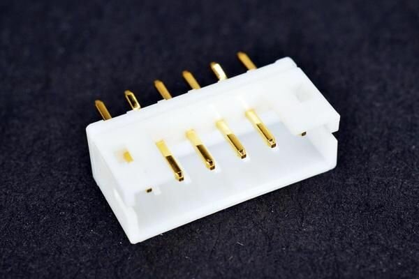 Разъем JST B6B-PH-K-S-GW прямой 1x6P PH 1 2мм Папа pin 6 -25 85 2A, 1 шт
