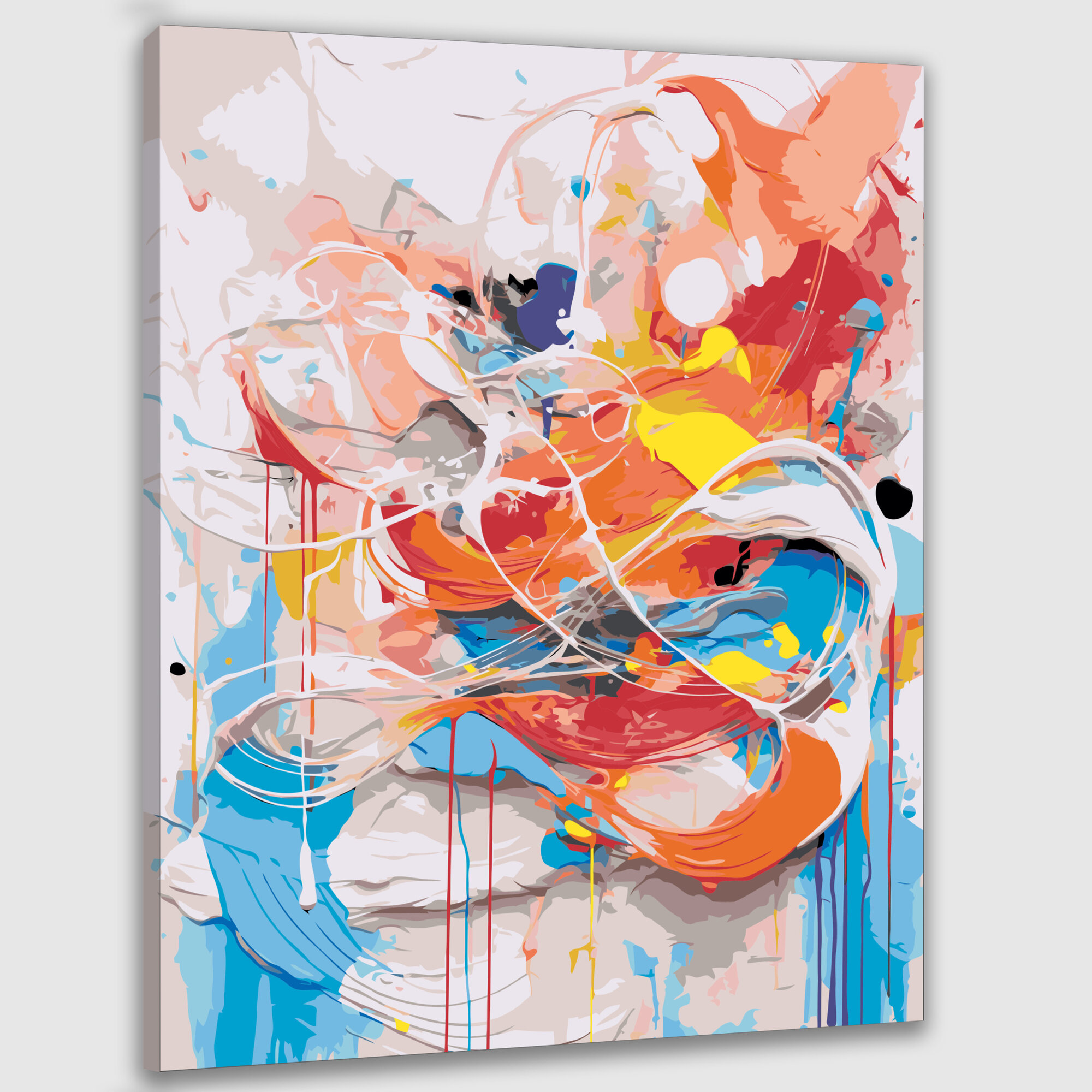 Картина по номерам 40x50 см, абстракция, художественное произведен, смешанная техника, волны эмоций