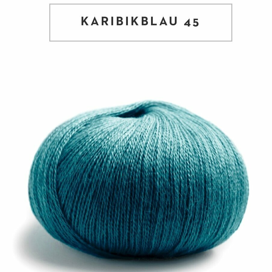 Piura /Пиура/ пряжа Lamana, 100% бэби альпака, 50г/400м (45, karibikblau (карибский голубой), голубой)