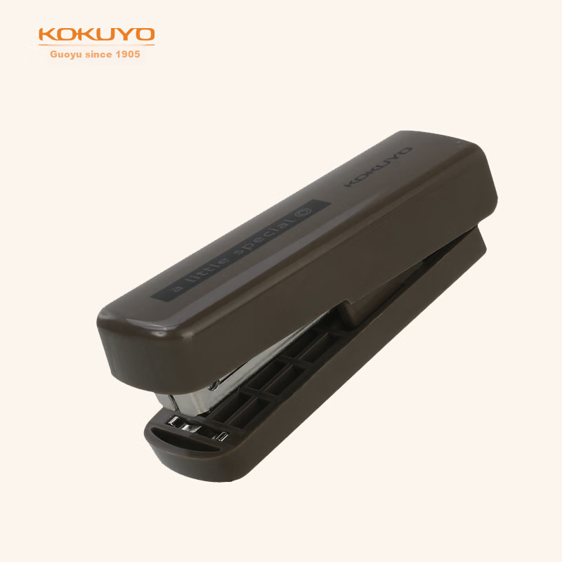 KOKUYO Yimi Xinchun Portable Stapler for Small Office Use, Dark Brown, WSG-SLS01DS