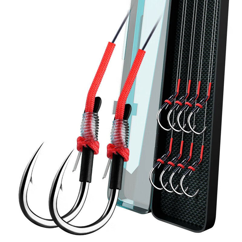 Weituosen Double Hook Ise Ni Fish Hook Tied Full Set Size 9 Line 6.0# (Fishing Weight 20-40 Jin)