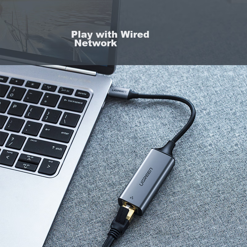 Lulian Type-C 100Mbps Wired Network Card, USB-C to RJ45 Network Port Converter, Network Cable Adapter, Suitable for Apple Laptops, Mobile Phone Live Streaming Adapter