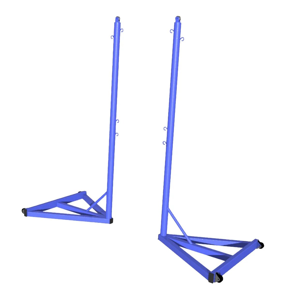 Переносные стойки для бадминтона Pioner A14786, стальные, белые, высота 155см