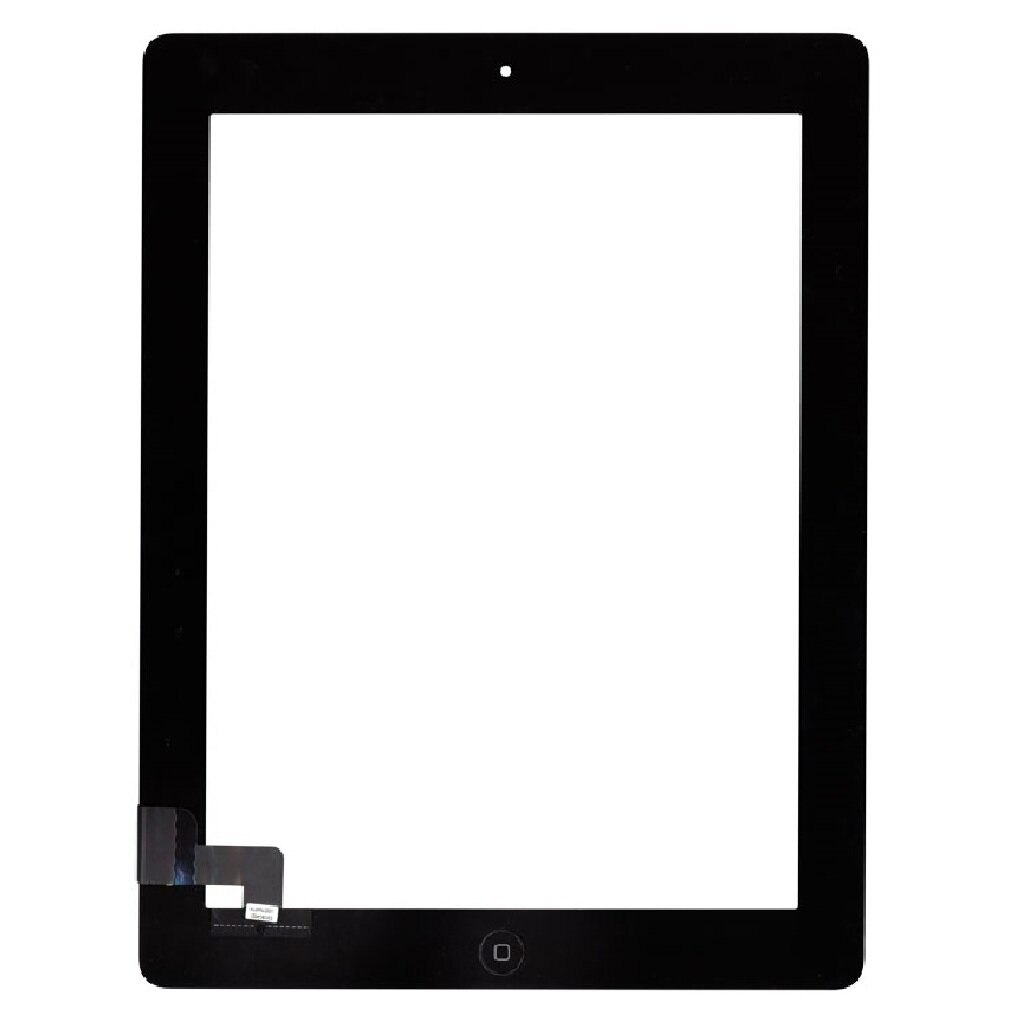 Сенсорное стекло (тачскрин) для планшета Apple iPad 2 (A1395, A1396, A1397) черное с кнопкой Home