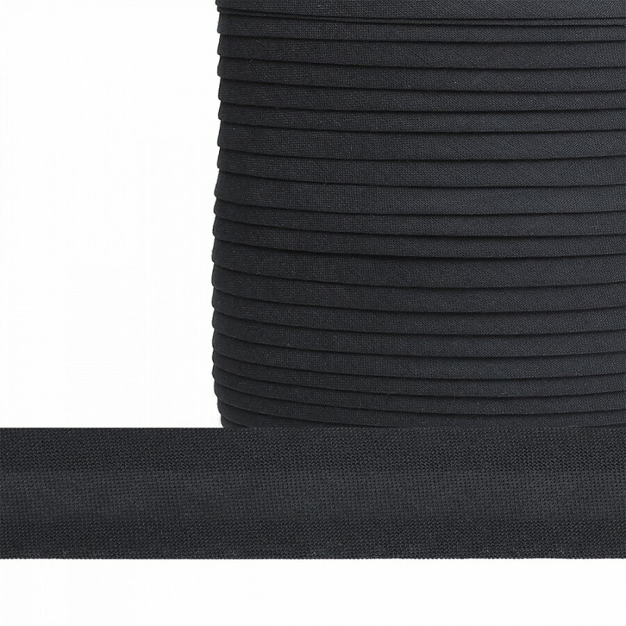 Косая бейка хлопок 20мм F312 т. серый 10м