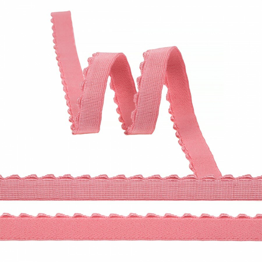 Резинка TBY бельевая (отделочная) ЕТ-1 12мм цв. F137 розовый уп. 50 м упак (50 м)