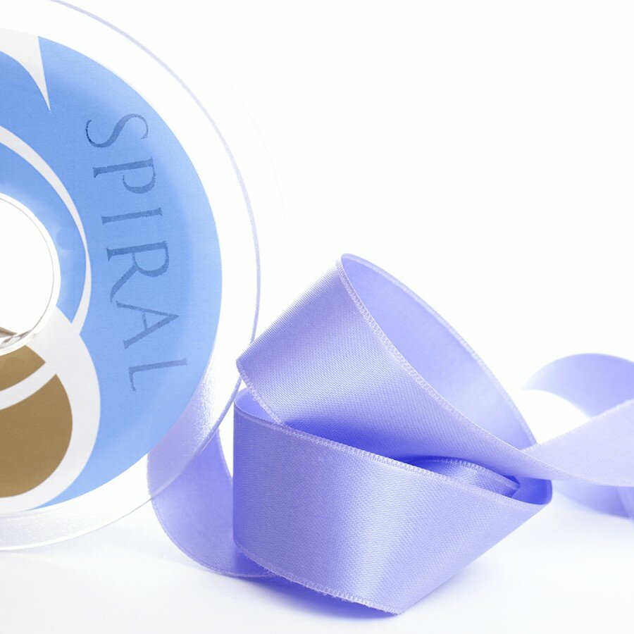 Лента атласная двусторонняя SAFISA, 11 мм, 25 м, цвет 08, лиловый