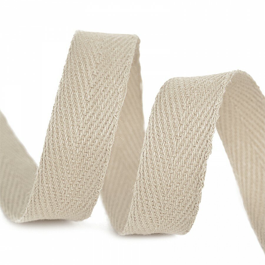 Тесьма киперная 15 мм хлопок 2,5г/см TBY. CT15185 цв. S185 серебристый пион уп.50м