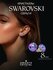 Серьги пусеты Amante crystal, кристаллы Swarovski, размер 8 мм, фиолетовый