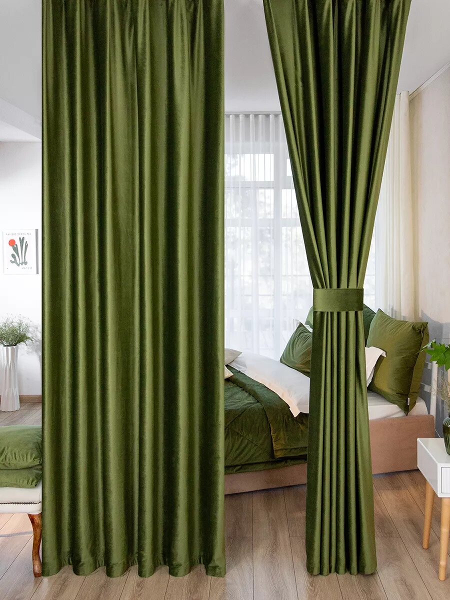 Шторы бархат антикоготь 150х270 (2 шт), Evrika Home