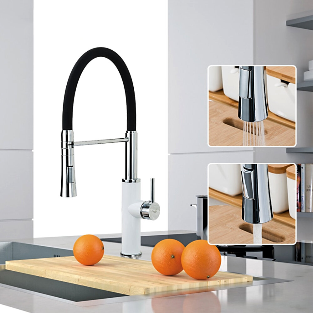 Смеситель для кухни с гибким изливом шлангом и душем Frap F4452-8