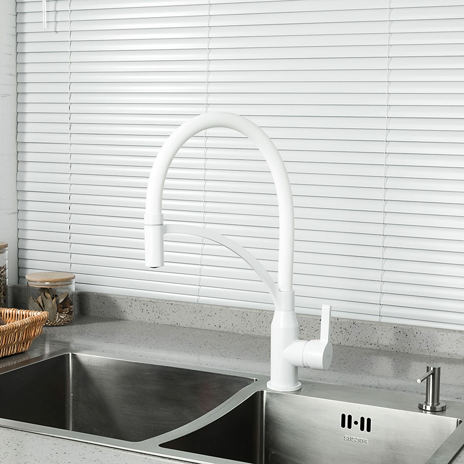 Смеситель для кухни с гибким изливом шлангом Frap F4552-8