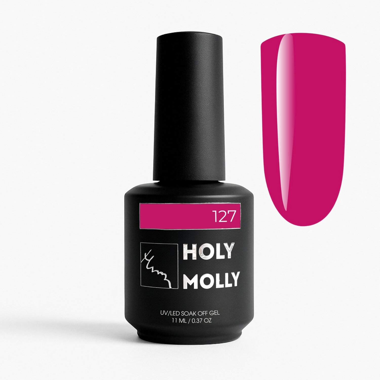 Гель-лак Holy Molly №127 11 мл малиновый оттенок, без эффектов