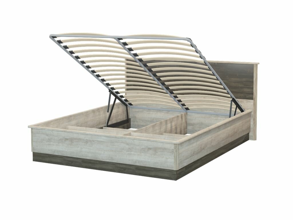 Спальня ВЕРСАЛЬ-2 кровать КД 2.8 (1600) Дуб Баррик / Ясень Анкор/белый спальное место 160х200 см ЛДСП с подъемным механизмом