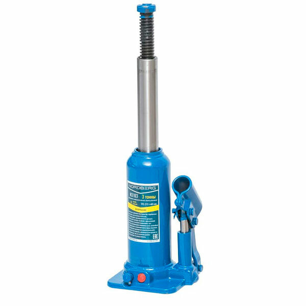Nordberg Домкрат бутылочный 3 тн, высота подъема 193-373 мм