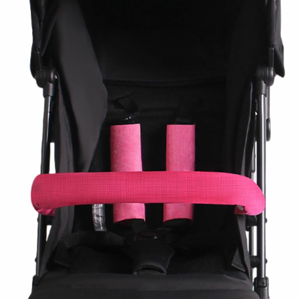 Аксессуары для детских колясок, Набор защитных чехлов для поручней коляски - розовый, 1 набор
