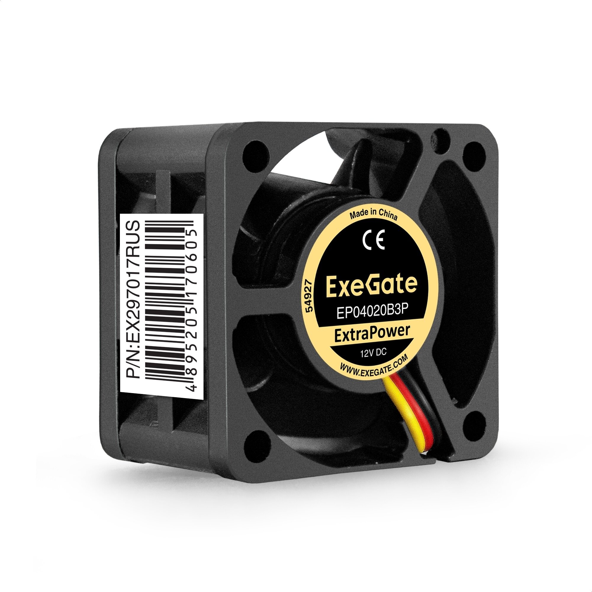 Вентилятор ExeGate ExtraPower EP04020B3P черный 40мм 7000rpm 32db 3-pin