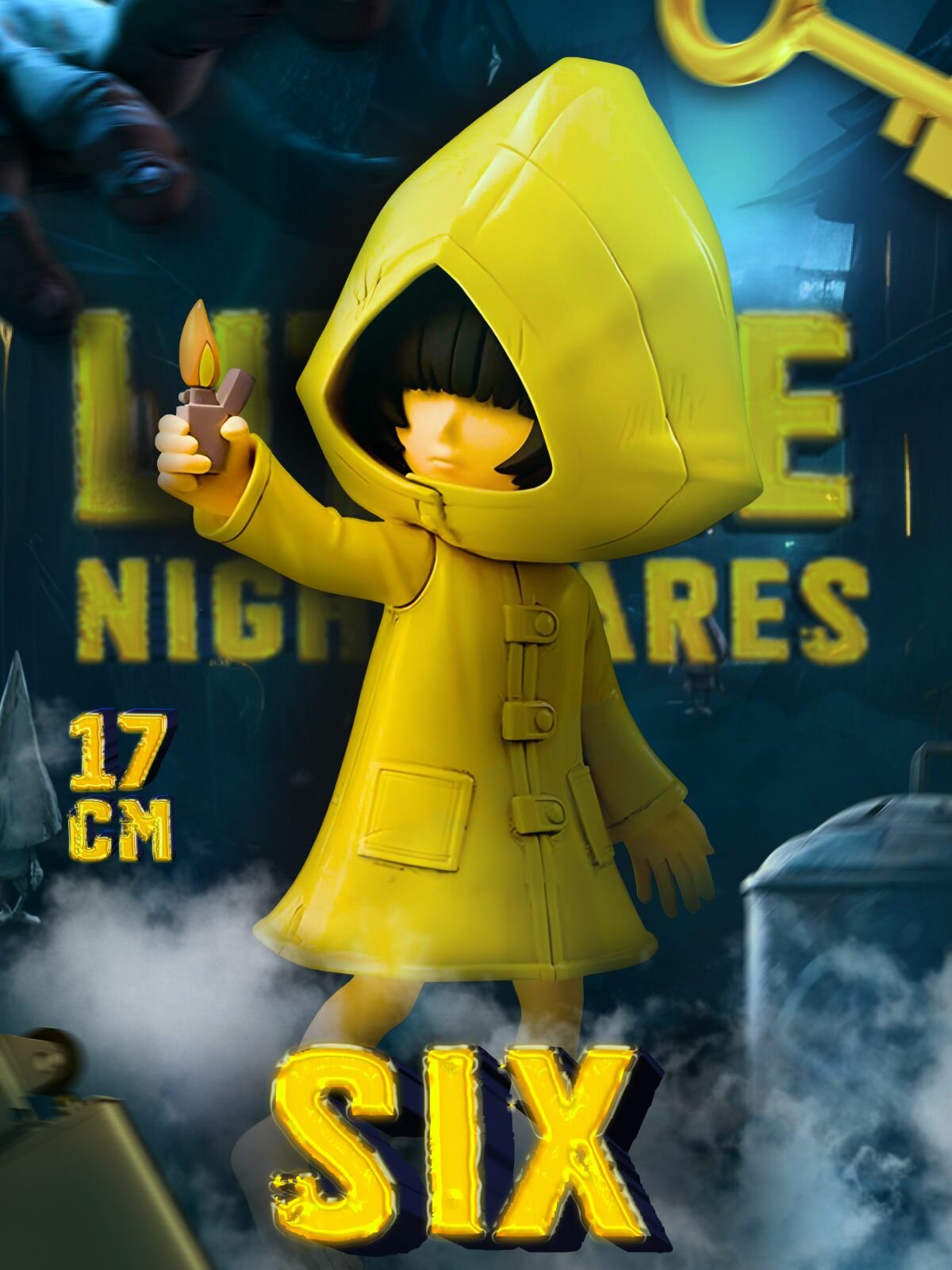 Аниме фигурка по видеоигре Little Nightmares Six Game Prize 17 см