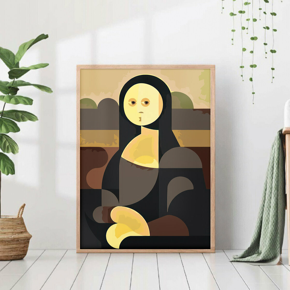 Постер "Мона Лиза мининализм" 40x50 без рамки для интерьера на стену