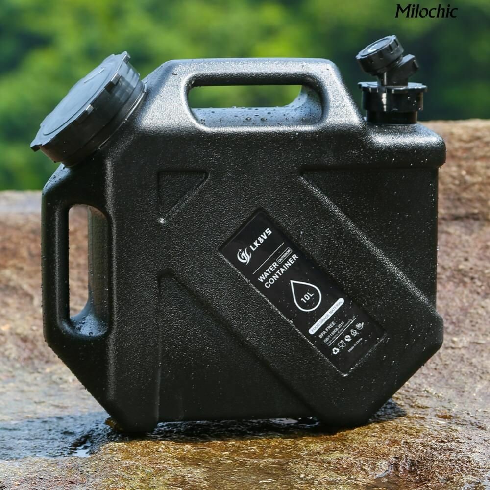 10 литров. Уличное тактическое ведро, с краном, портативное с двойными ручками, большого диаметра 10 см, прочное и долговечное