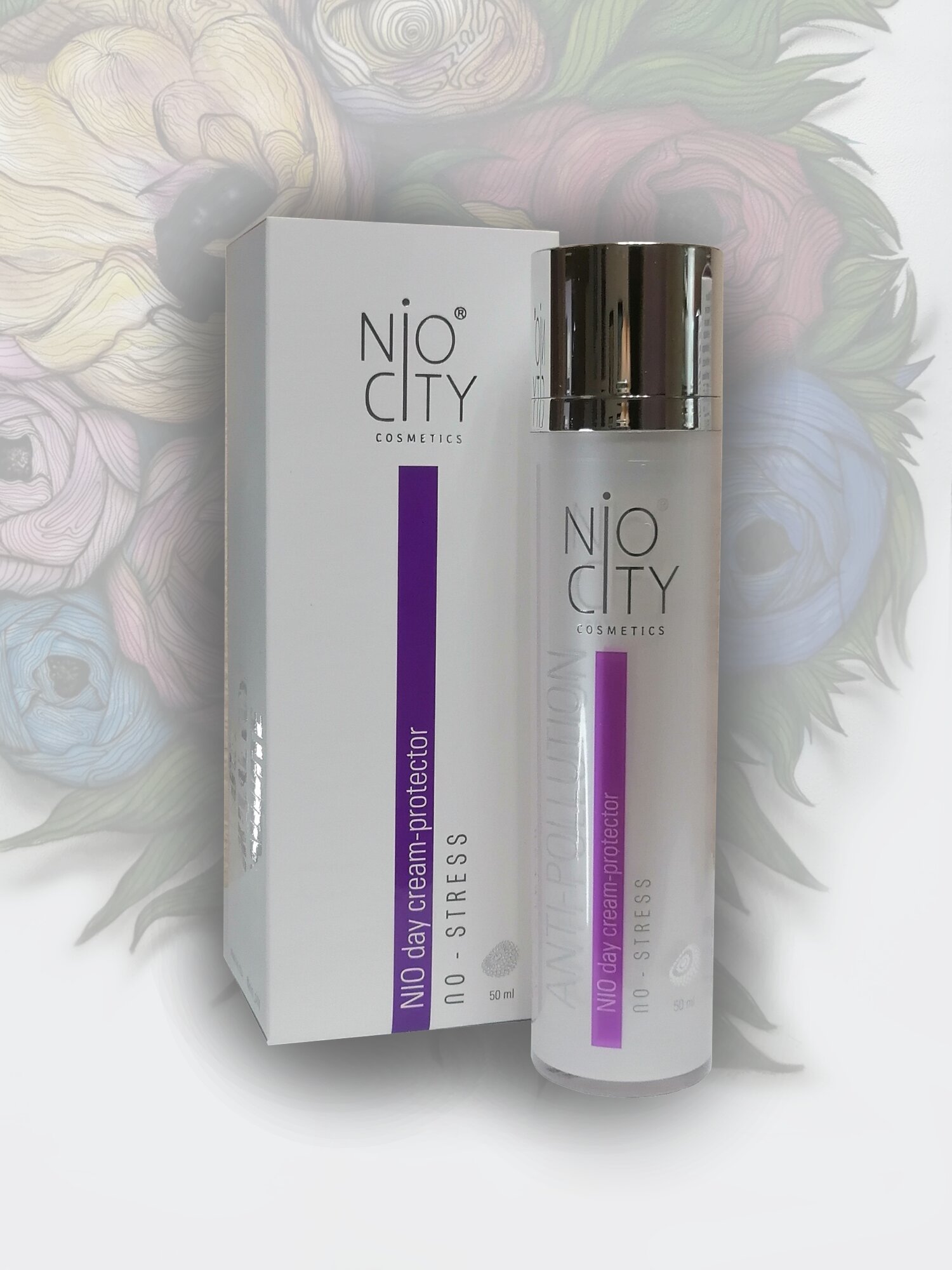 Крем протектор дневной для лица Nio City violet, 50 мл (Венец Сибири)