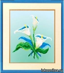 Чаривна Мить Схема. рисунок на ткани бисером Каллы СБ-075