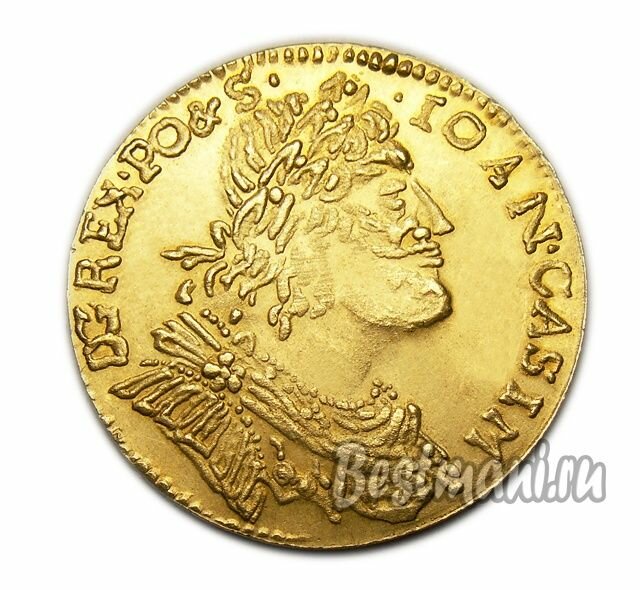 Золотой Дукат 1650 года Ян Казимир сувенирная копия Д монеты, нумизматика, деньги для коллекции