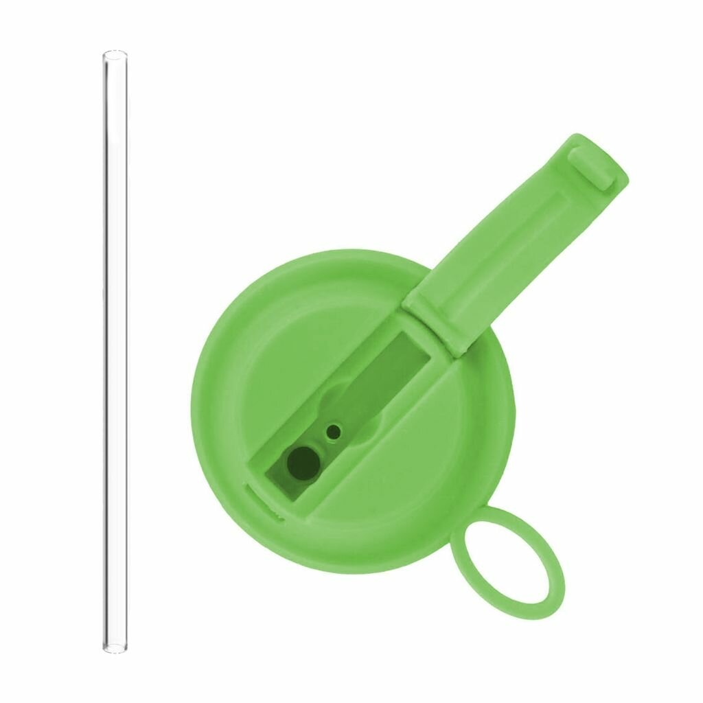 Чашка, Новые силиконовые крышки для банок с газировкой - зеленый, 1 комплект