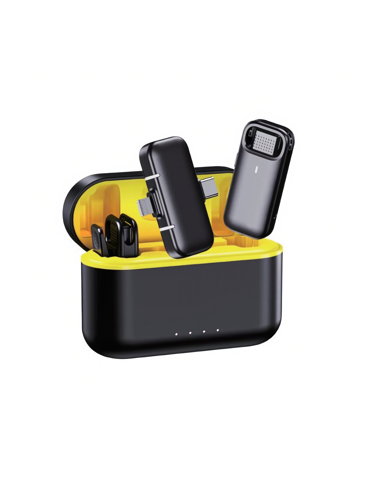 Беспроводная петличная радиосистема King Lucky M36, 2 микрофона, черный, желтый