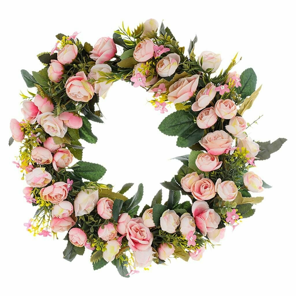 Венок на входную дверь лето весна эвкалипт 30см 20см