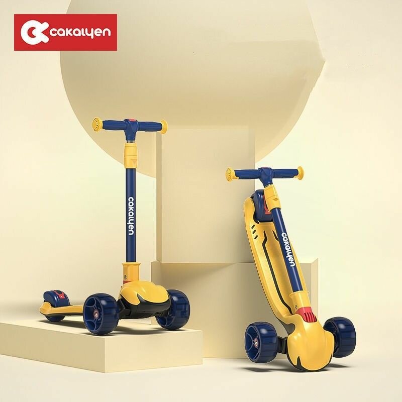 Трехколесный детский скутер, многофункциональный, не требует установки, складной скутер