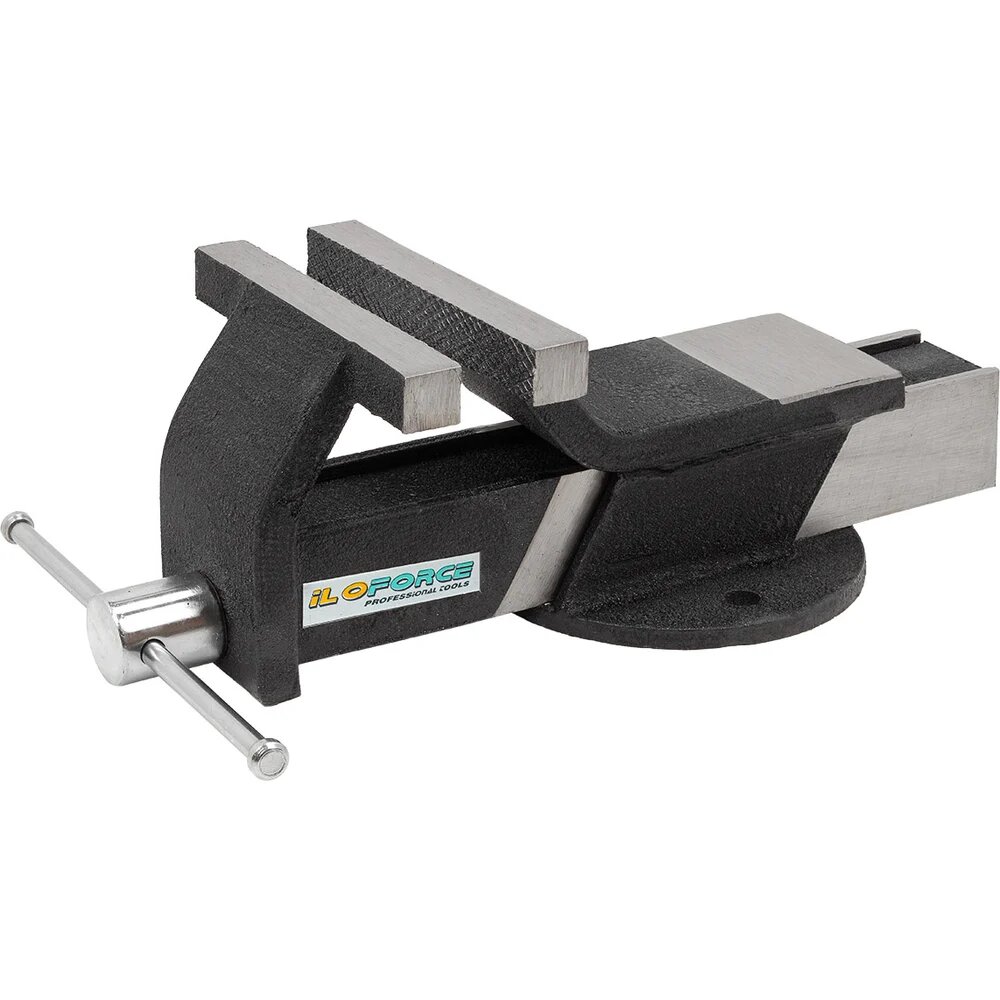 Тиски стальные iLOFORCE с наковальней 3" (80мм) IF-6540803(60991), 65х40 мм, 1400 кг