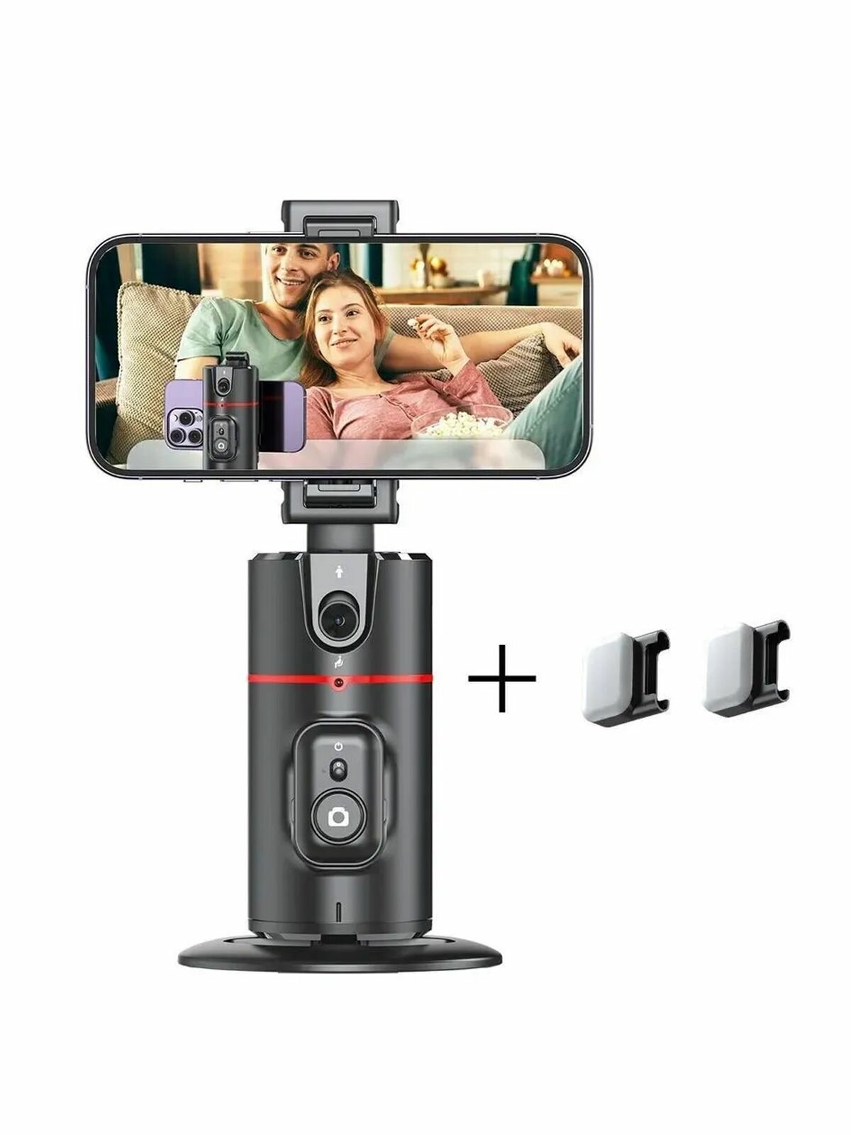Камера с автоматическим отслеживанием лица, карданный стабилизатор, умный держатель для съемки, штатив с поворотом на 360 градусов, селфи-палка для записи видео в режиме реального времени