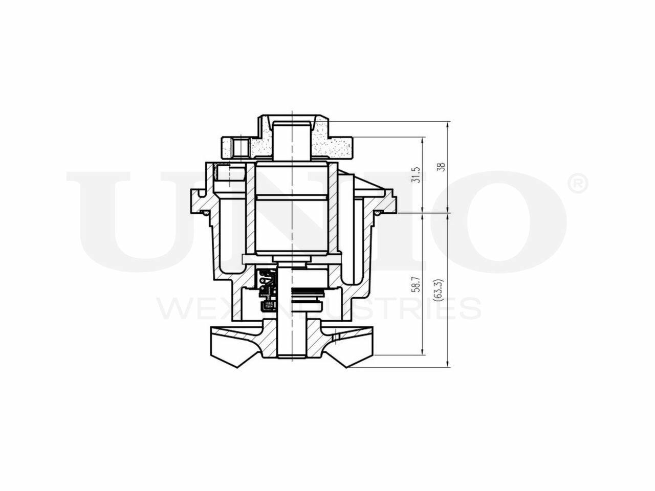 Помпа, водяной насос, для Фольксваген Пассат B6 05-, Туарег I, II 02-, Ауди A3 03- Volkswagen Passat Touareg Audi 03- артикул WAP-10145 производителя UNIO